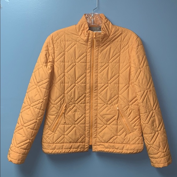 Talbots | Jackets & Coats | Talbots Petites Orange Quilted Jacket Size ...